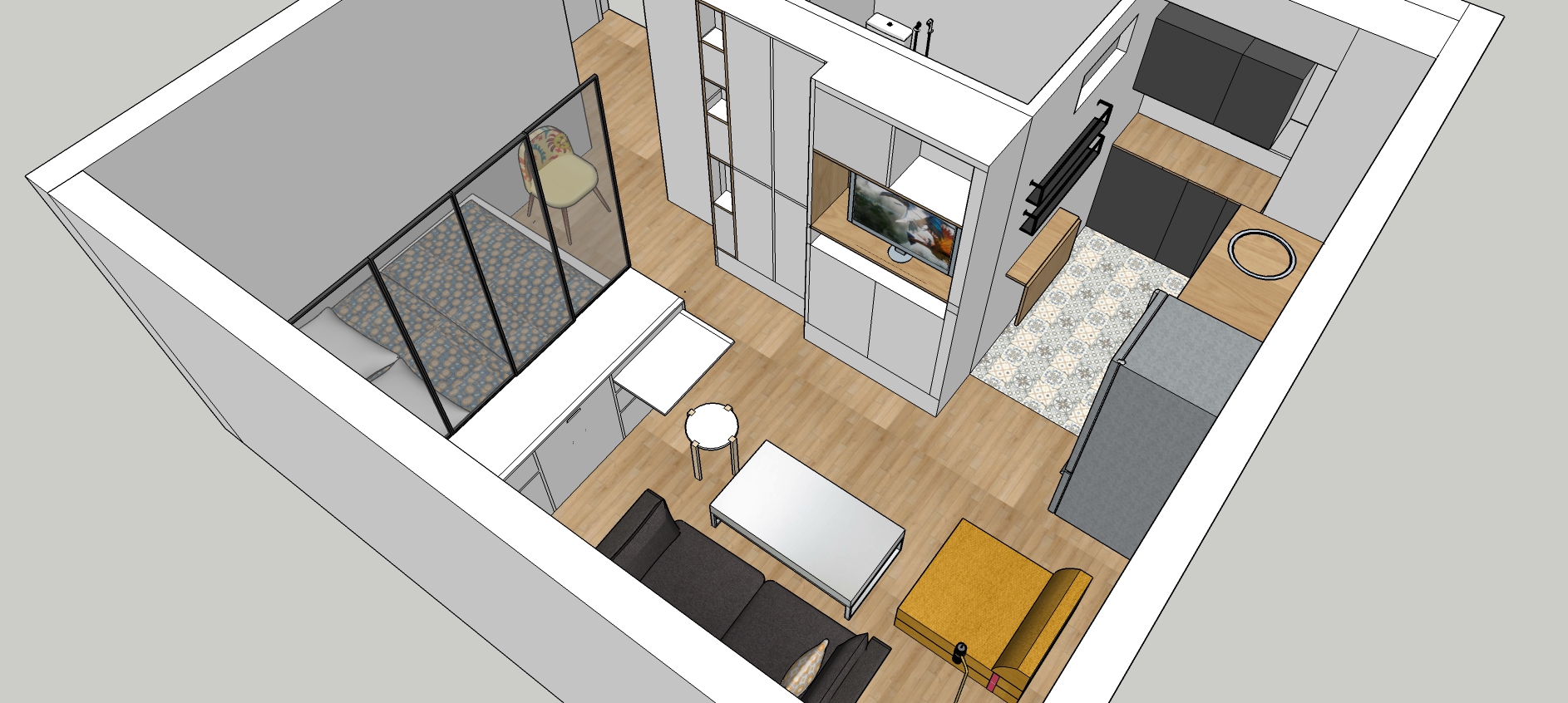 Rénovation d’un studio (Hauts de Seine) | Décoratrice d'Intérieur ...